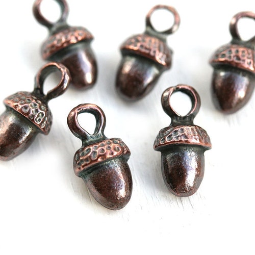 Antique Brass Acorn Metal Charms Greek Metal Casting Small - Etsy