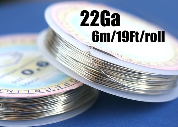 22 Gauge Silver Colored Wire Copper Craft Wire 6m Spool | Etsy