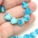 Blue Glass Shell Beads Mixed Sea Blue Czech Beads 9mm Center Drilled ...