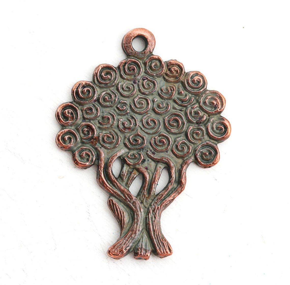 Tree of Life Copper Pendant Bead Antique Copper Metal Tree - Etsy