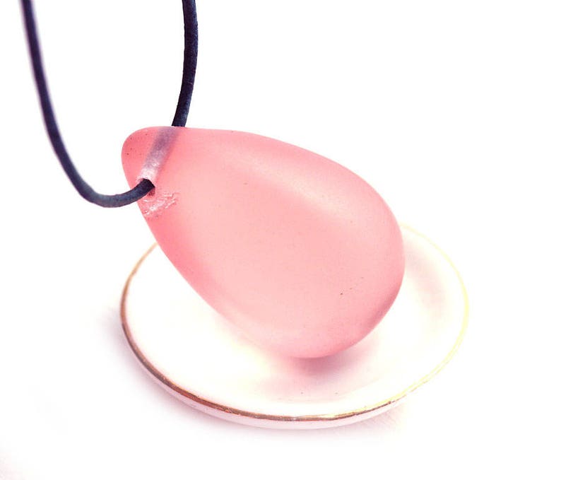 18x29mm Matte Pink glass briolette czech glass drop bead | Etsy