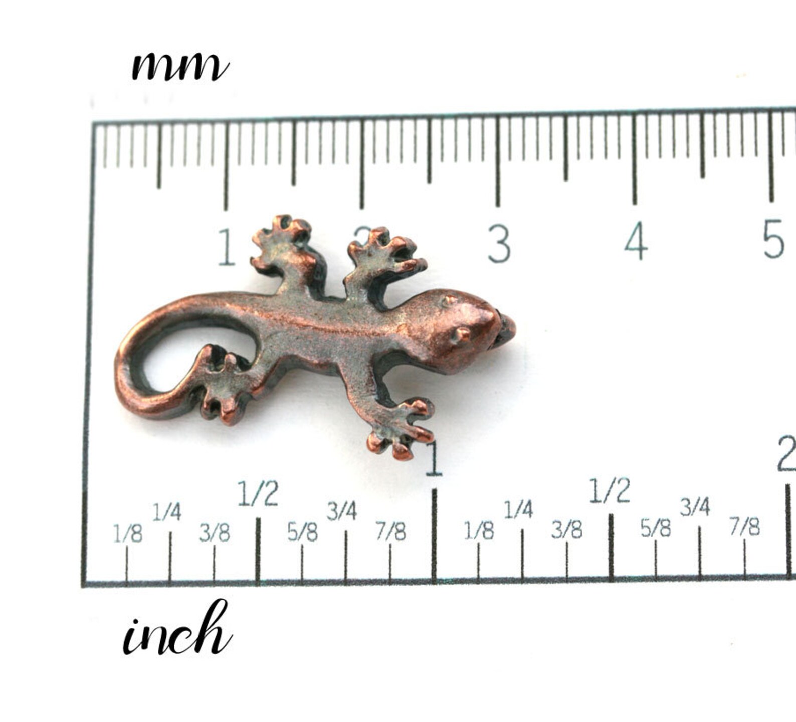 Copper Lizard Pendant Antique Copper Gecko Metal Charm Greek | Etsy