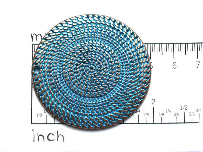 50mm Extra Large Heavy Round Pendant Circle Disk Blue | Etsy