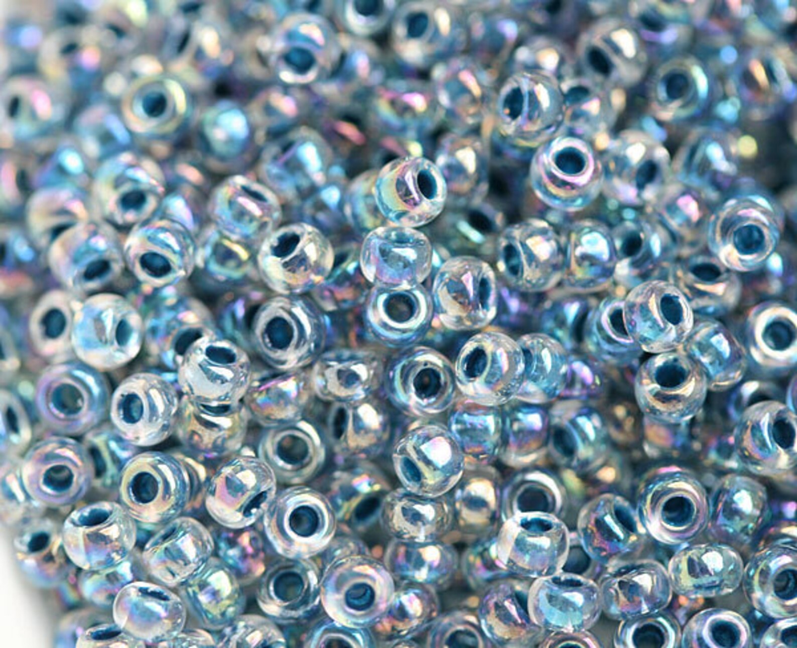 Blue Toho Seed Beads Size 8/0 Inside Color Rainbow Crystal - Etsy