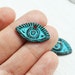 Eye Pendant Verdigris Green Patina Copper Evil Eye Charms Metal Casting ...