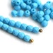 3mm Blue Fire Polished Beads Bright Sky Blue Special Coating - Etsy