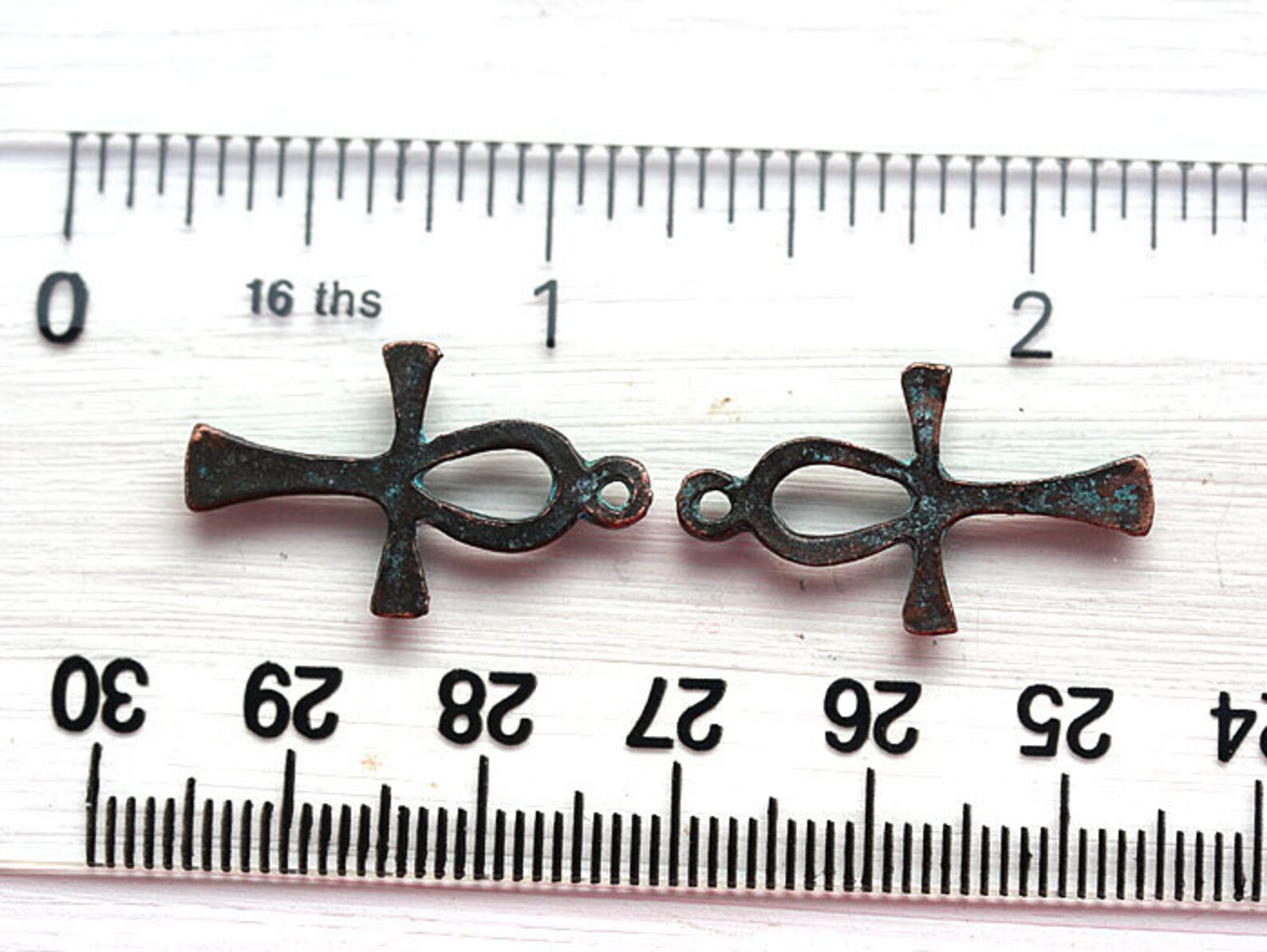 4pc Ankh Charms Egyptian Symbol of Life Cross With Loop Green - Etsy