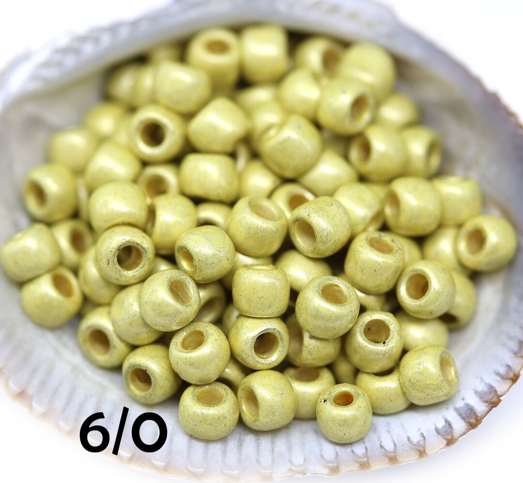 Matte Yellow Gold Toho Seed Beads: Size 6/0, 4mm (10g) - Etsy