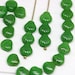Opaque Green Glass Shell Beads 9mm Czech Center Drilled - Etsy