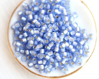 Blue Toho Seed Beads Size 11/0, Inside Color Frosted Aqua Purple Lined ...