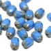 Turquoise Blue Rice Beads Picasso Czech Glass Fire Polished - Etsy