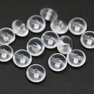 7x11mm Crystal Clear Puffy Rondelle Czech Glass Beads, Clear Large ...