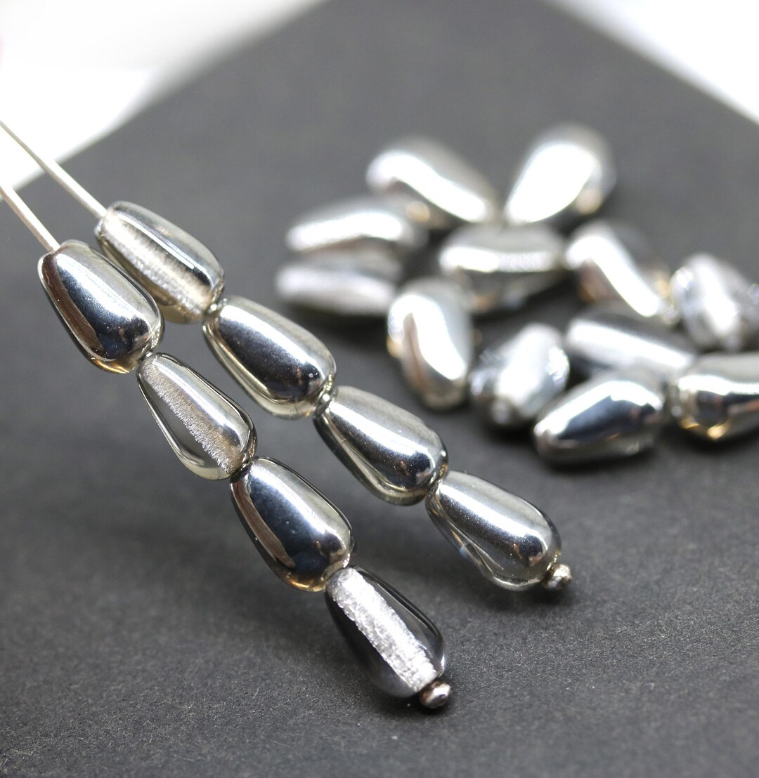 10x6mm Copper Pear Shape Teardrop Czech Glass Beads Drop Bead, 20pc ...