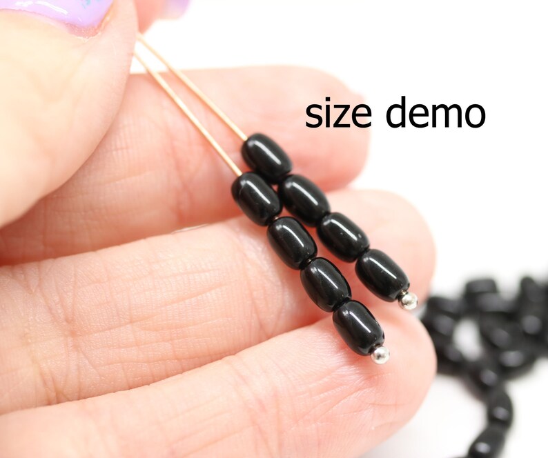 5x4mm Silver Rice Beads Oval Czech Glass Matte Metallic - Etsy