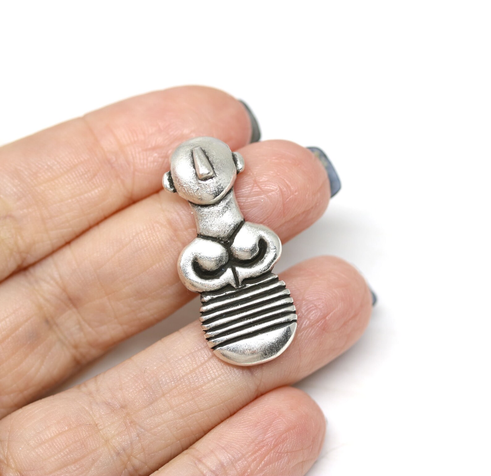 1pc Antique Silver Neolithic Idol Primitive Goddess Pendant - Etsy