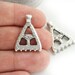 Antique Silver Pyramid Eye Pendant Charm, Illuminati Sign, Evil Eye ...