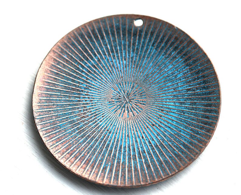 50mm Extra Large Heavy Round Pendant Circle Disk Blue - Etsy