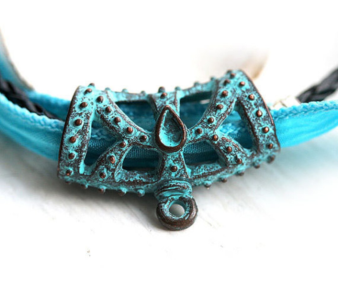 Large Patinated Bail, Greek Metal Casting, Metal Bail, Rustic, Jewelry ...