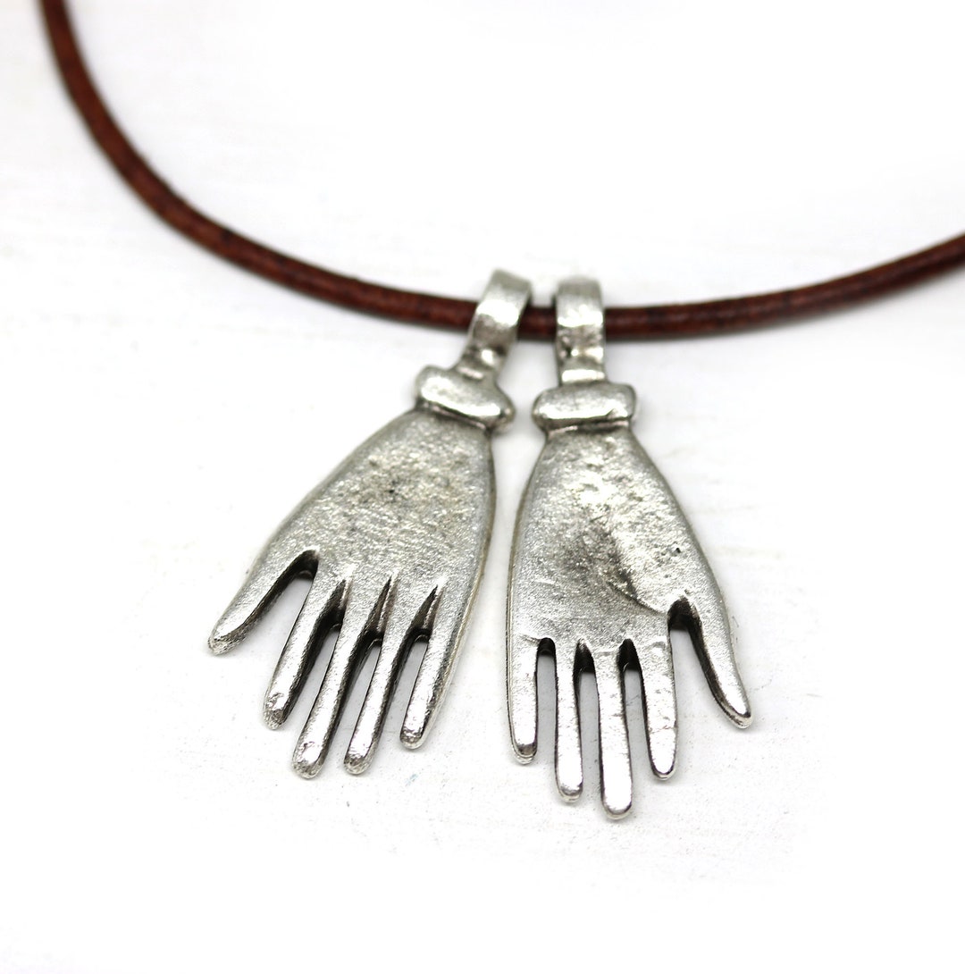 Antique Silver Healing Hand Charms, Spiritual Metal Hand Charm 2pc ...