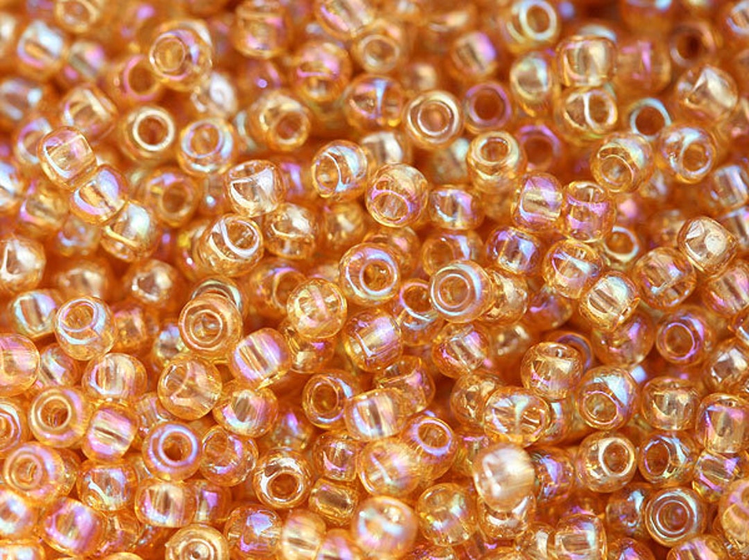 Topaz Seed Beads TOHO Size 11/0 Transparent Rainbow Medium Topaz N 162B ...