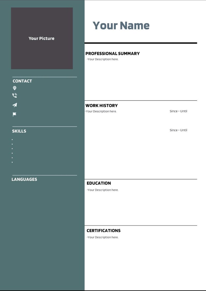 Modern CV & Cover Letter Template | Professional Resume Template ...