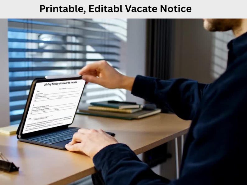 30 Day Notice to Vacate Letter Template, Printable Eviction Notice ...