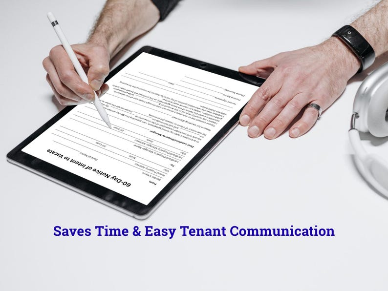 60 Day Notice to Vacate Template, Tenant Move Out Letter, Lease ...