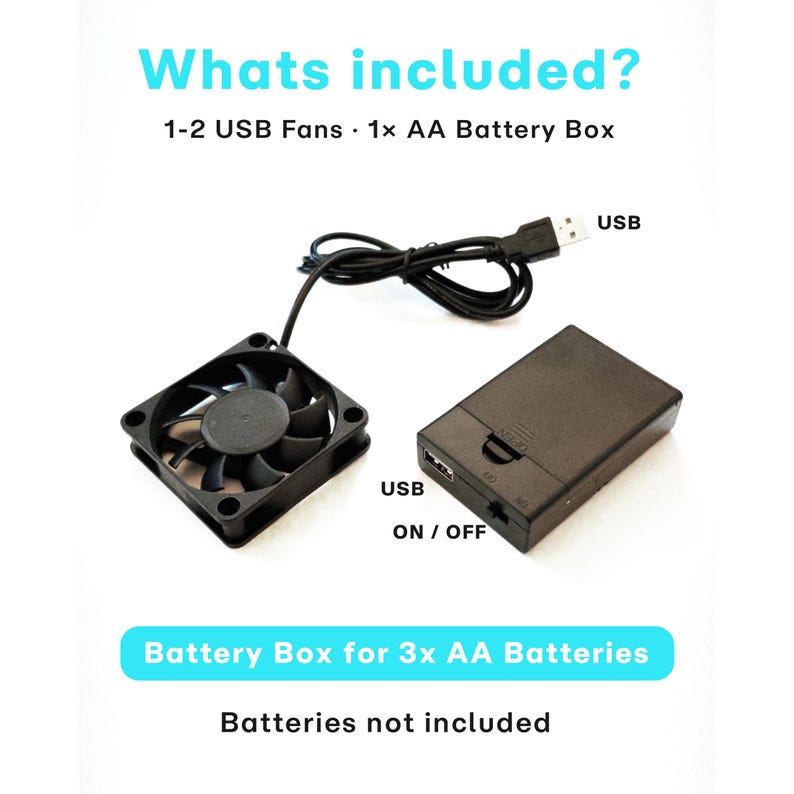 DIY USB Cooling Fan for Fursuits, Cosplay & Projects With AA Battery ...