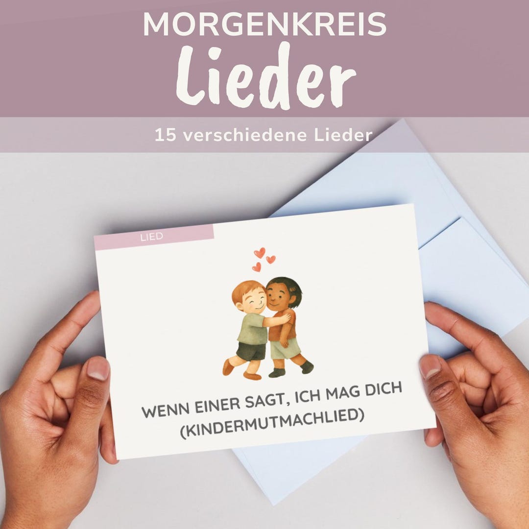 15 Song Cards for Kindergarten & Morning Circle (PDF Download) | Ready ...