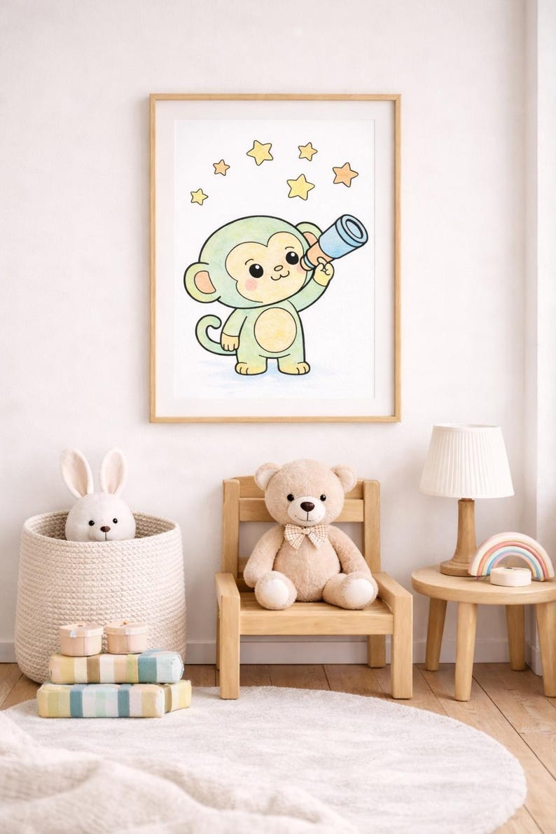 Monkey Coloring Book Printable PDF, Cute Monkey Activity Pages for Kids ...