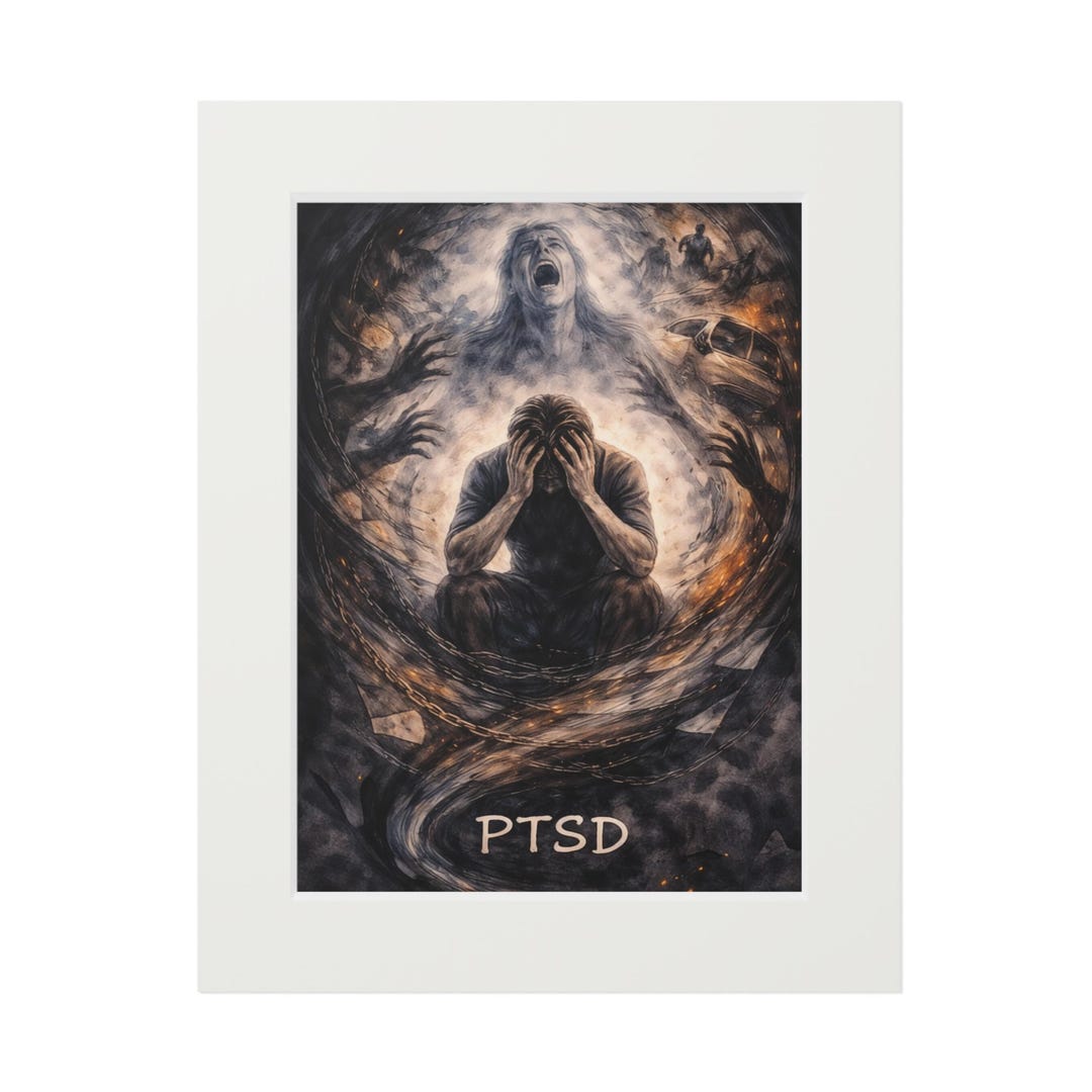 PTSD Wall Art Print | Trauma & Mental Health Artwork | Therapist Office ...