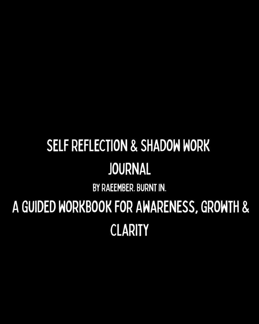 Self Reflection Shadow Work Journal PDF Guided Personal Growth Workbook ...