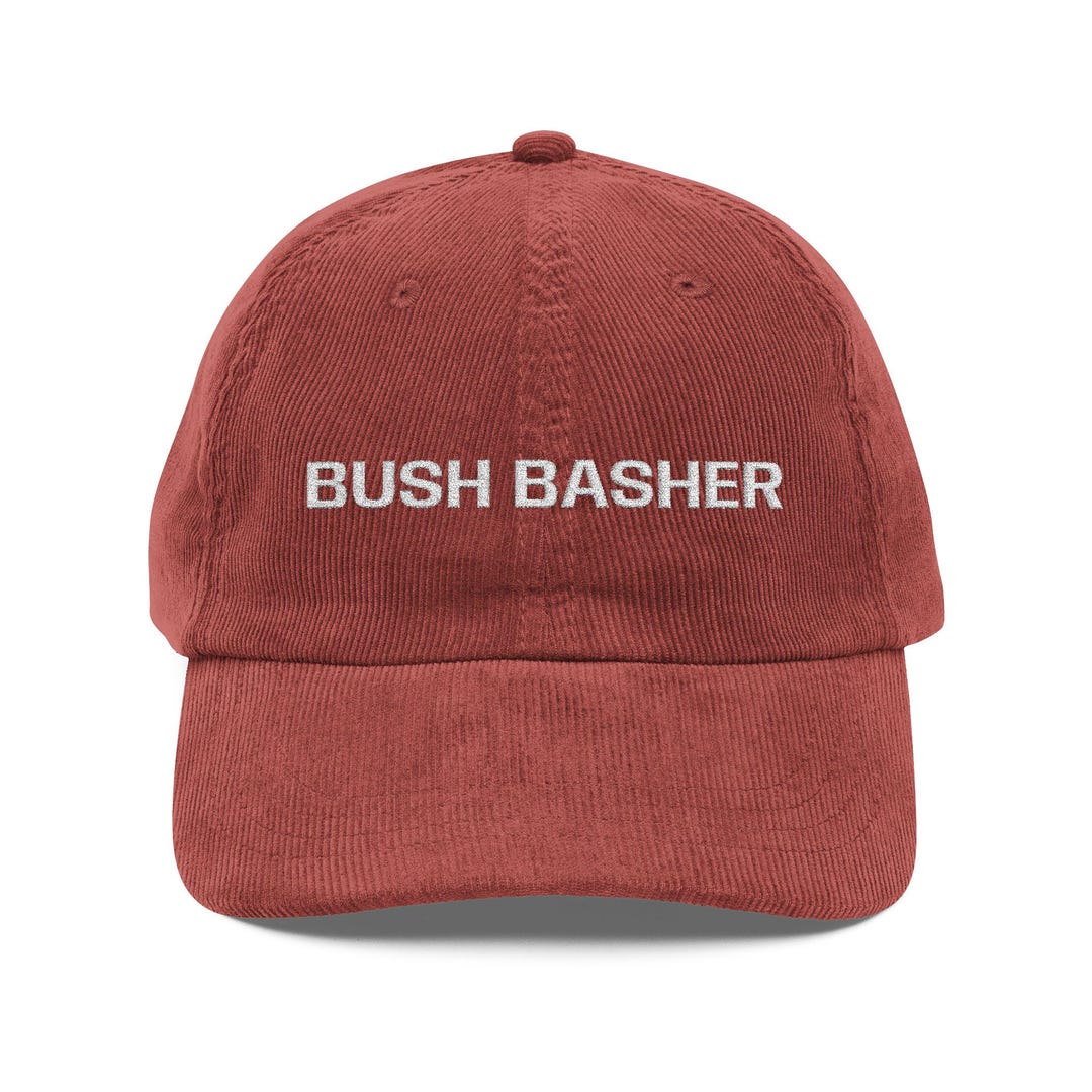 BUSH BASHER Embroidered Corduroy Cap | Vintage Baseball Hat - Etsy ...
