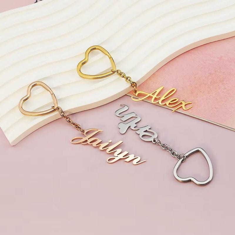 Letter Keychain Pendant - Etsy