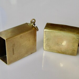 9ct Gold and Enamel Match Box Charm Opens - Etsy