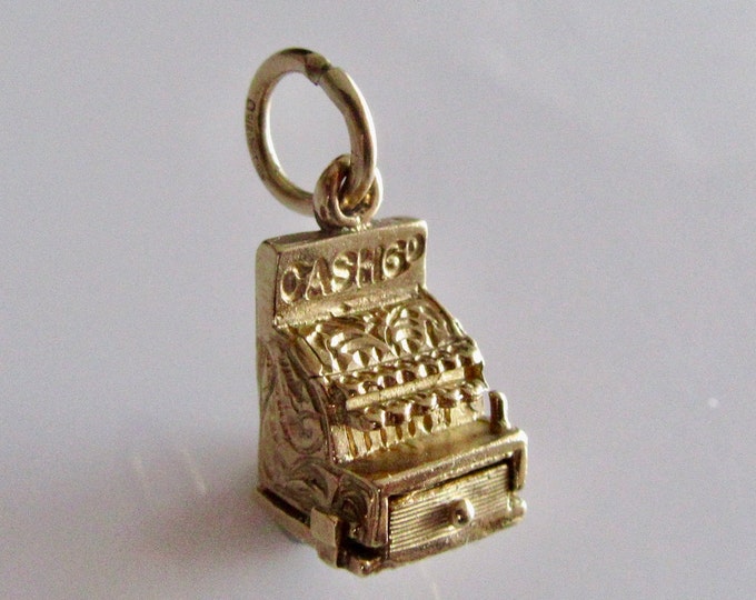 9ct Gold Cash Register With Opening Money Drawer Charm or Pendant - Etsy UK