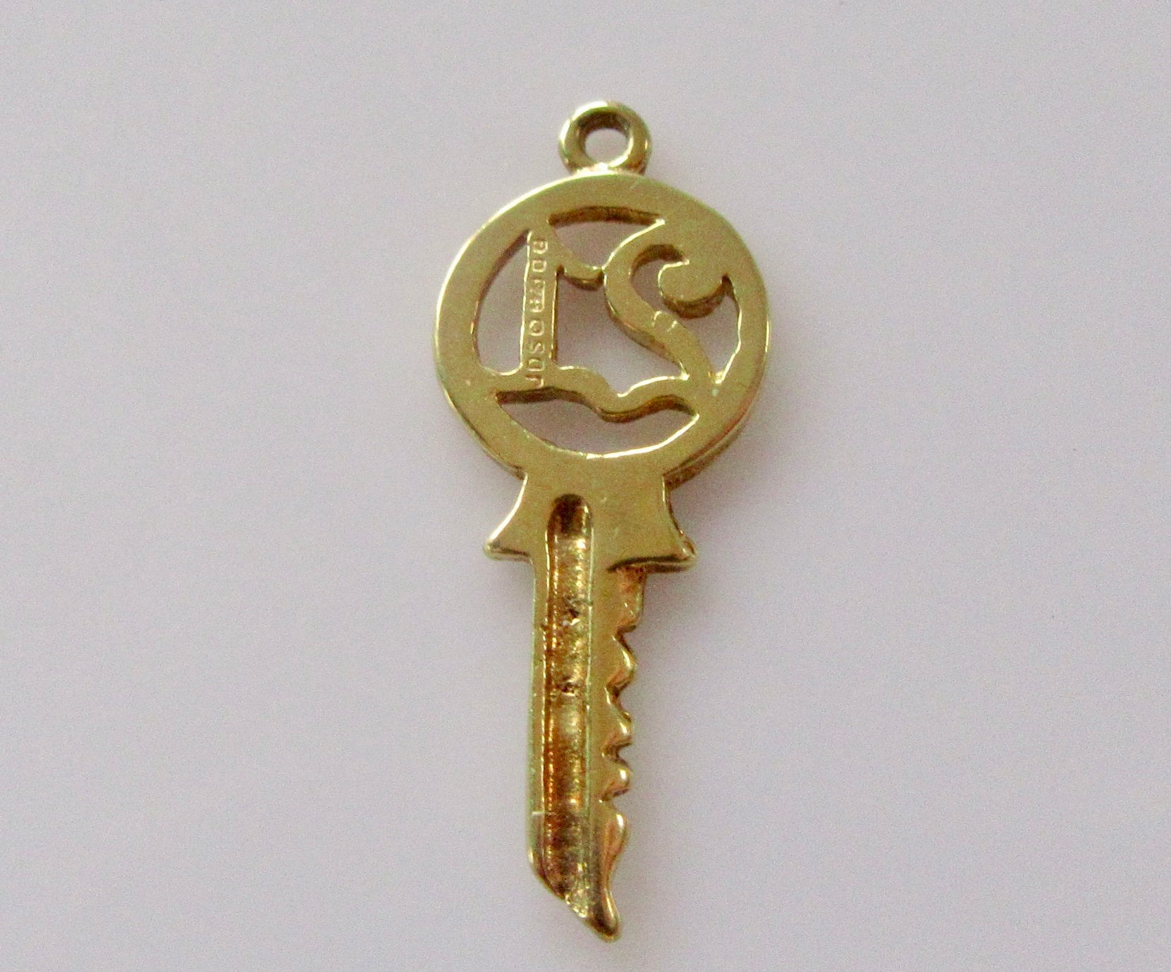 9ct Gold 21st Birthday Key of The Door Charm or Pendant | Etsy