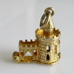 9ct Gold Bloody Tower and Chopping Block Opening Charm - Etsy