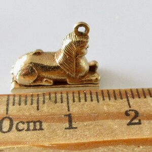Vintage 9ct Gold Sphinx and Enamel Mummy Opening Charm - Etsy