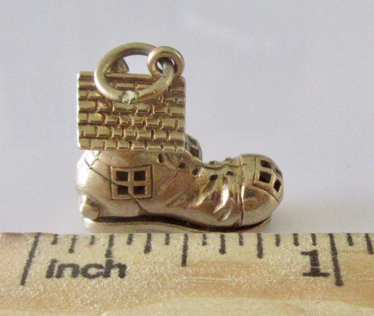 Large 9ct Gold Boot and Family Opening Enamel Charm or Pendant | Etsy UK