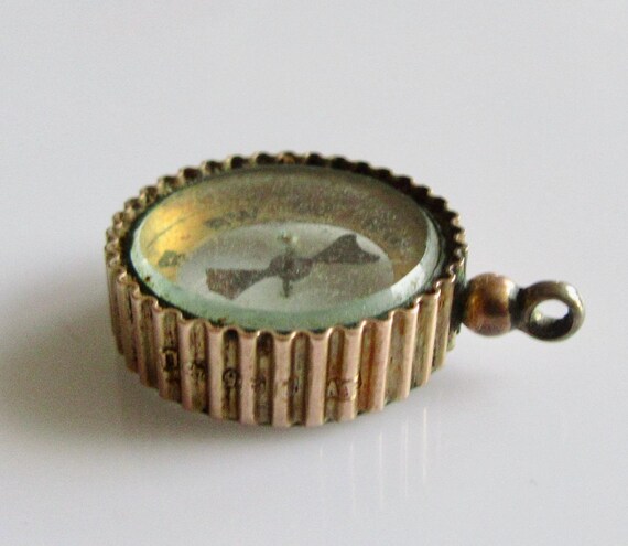 Rare Victorian 9ct Gold Working Compass Charm or Pend… - Gem