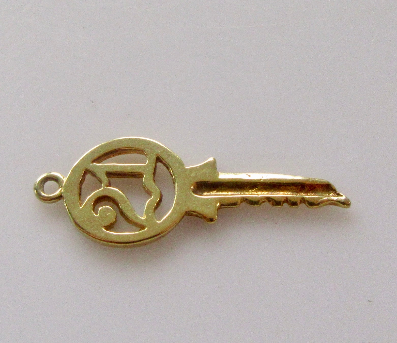 9ct Gold 21st Birthday Key of The Door Charm or Pendant | Etsy