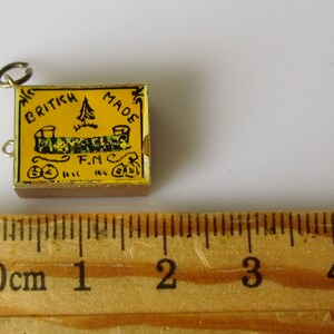 9ct Gold and Enamel Match Box Charm Opens - Etsy