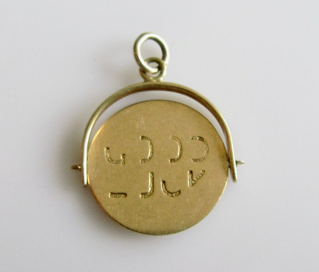 9ct Gold Good Luck Spinner Charm or Pendant - Etsy