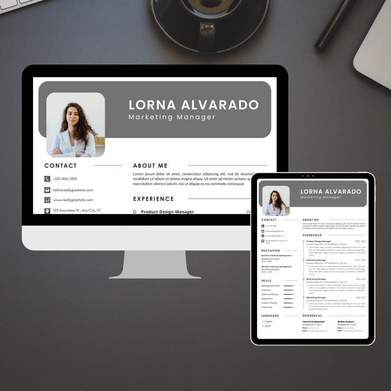 Modern Resume Template for Microsoft Word, Ats-friendly CV, 1–3 Pages ...