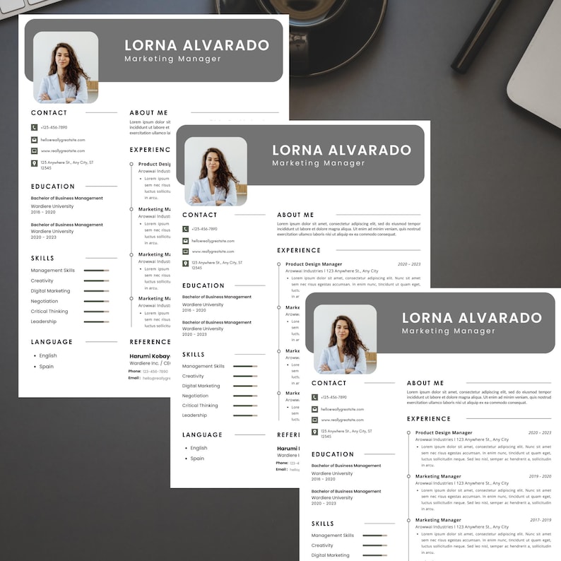 Modern Resume Template for Microsoft Word, Ats-friendly CV, 1–3 Pages ...