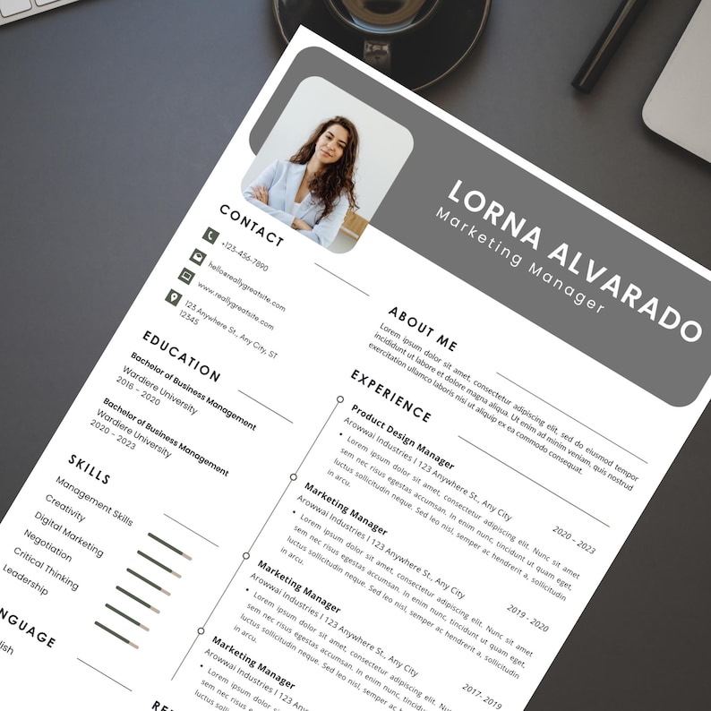 Modern Resume Template for Microsoft Word, Ats-friendly CV, 1–3 Pages ...
