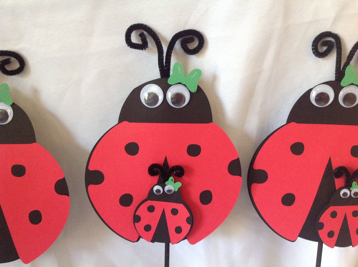 Ladybug Centerpiece Picks - Etsy