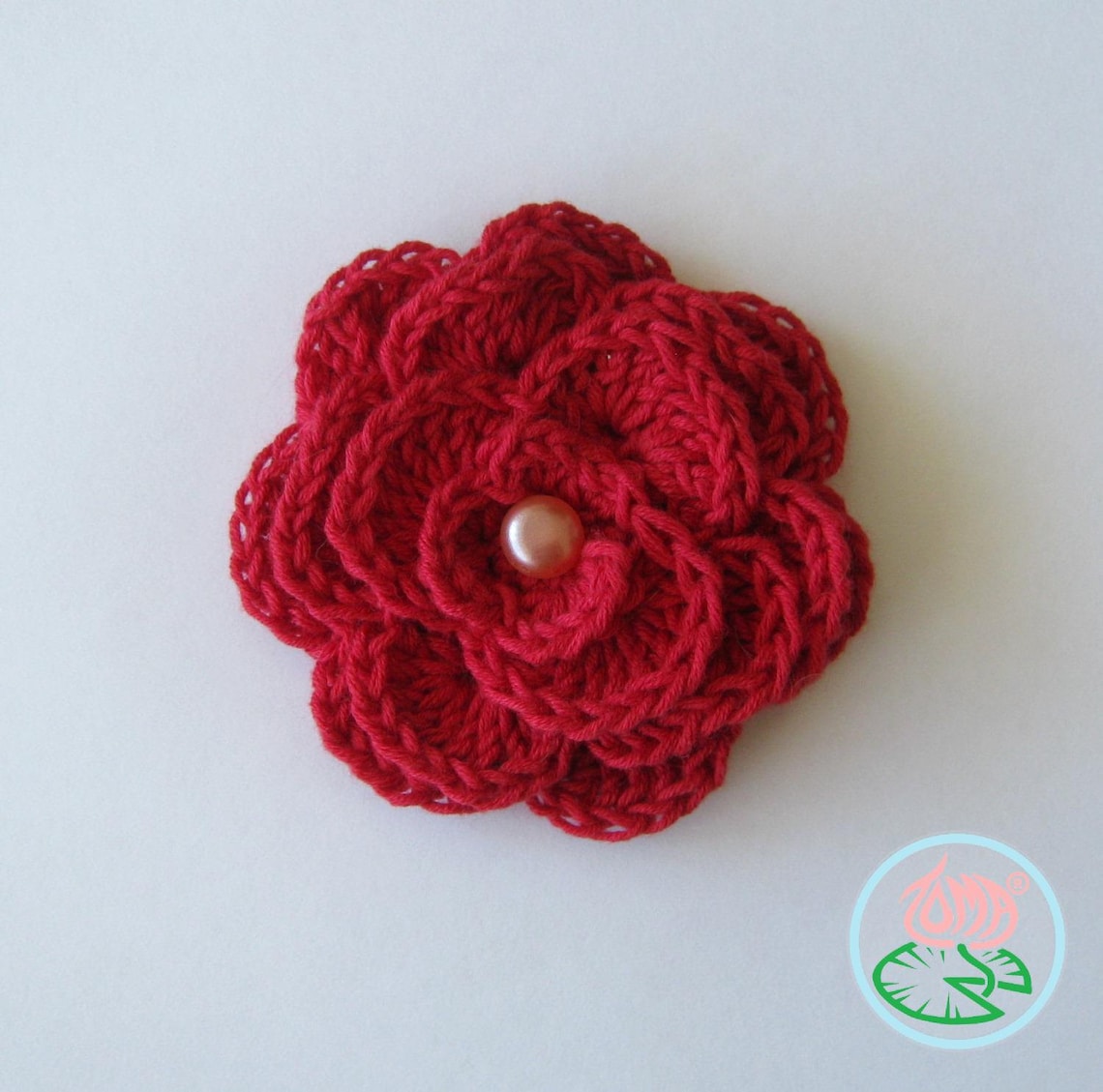 Crochet Flower Brooch (3 Sizes and 4 Variations) - PDF Pattern (digital ...