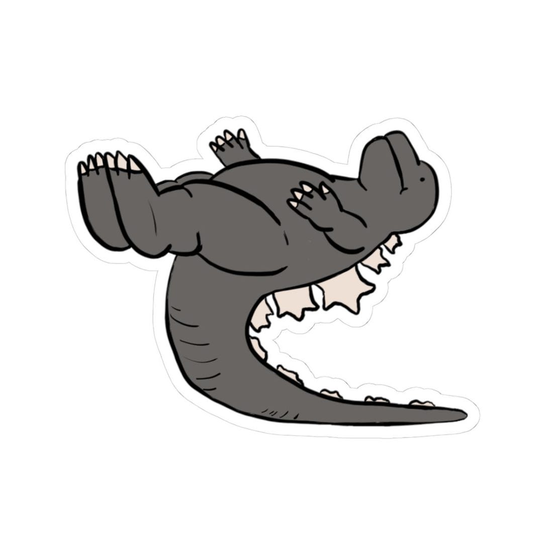 Godzilla Dropkick Sticker | Kiss-cut Sticker - Etsy